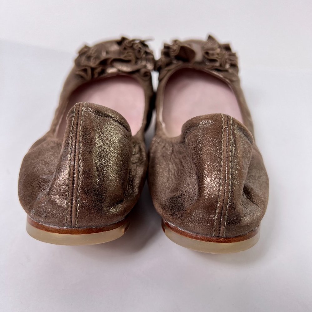 Bloch Brown Leather Shimmer Bow Detail Slip On Comfor… - Gem